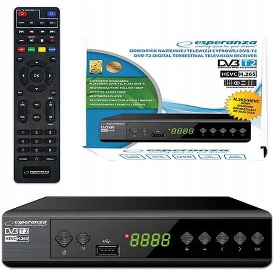 Esperanza Décodeur Tuner Numérique Dvb-T2 H.265/hevc - Cdiscount TV Son ...