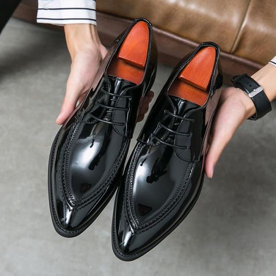 Chaussures Oxford italiennes en cuir verni pour hommes, souliers de ...