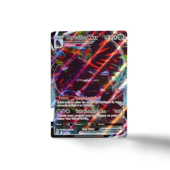 Carte Pokémon Corvaillus VMAX 320 PV 110-163 NEUF FR - Cdiscount Jeux ...