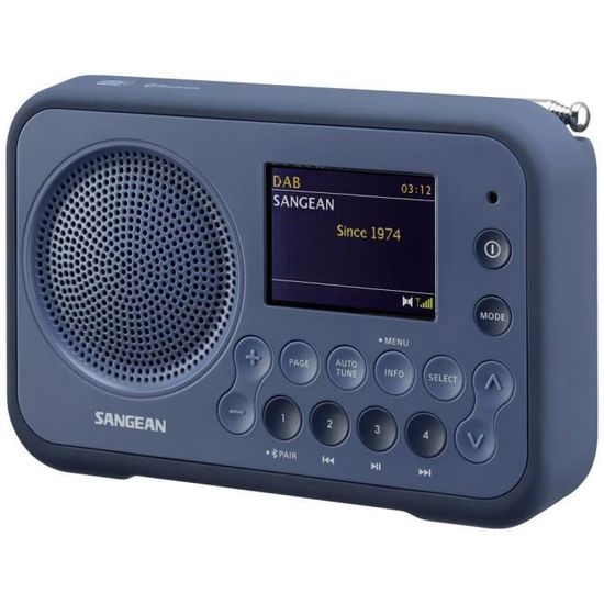 Sangean DPR-76BT Radio de poche DAB+, FM AUX, Bluetooth, DAB+, FM ...