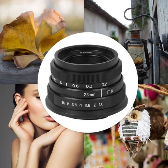Objectif Portrait - SHIPENOPHY - 25mm f1.8 - Monture M43 - 138g - Ouverture manuelle - Cdiscount ...