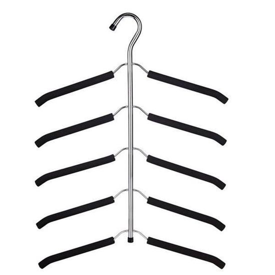 CINTRE,black--cintre multicouches en acier inoxydable, rangement pour ...