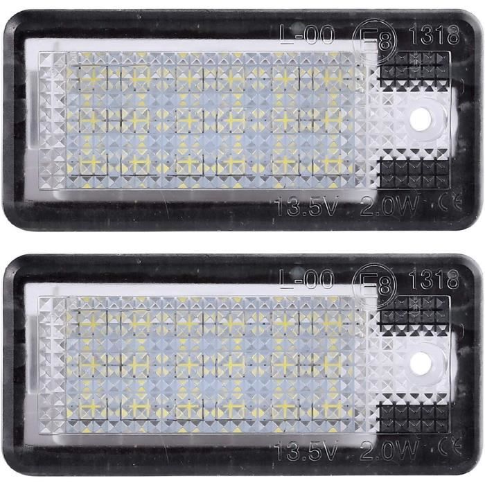 2pcs Eclairage de Plaque Immatriculation Feux de Plaque d’Immatriculation Lampe Ampoule LED de ...