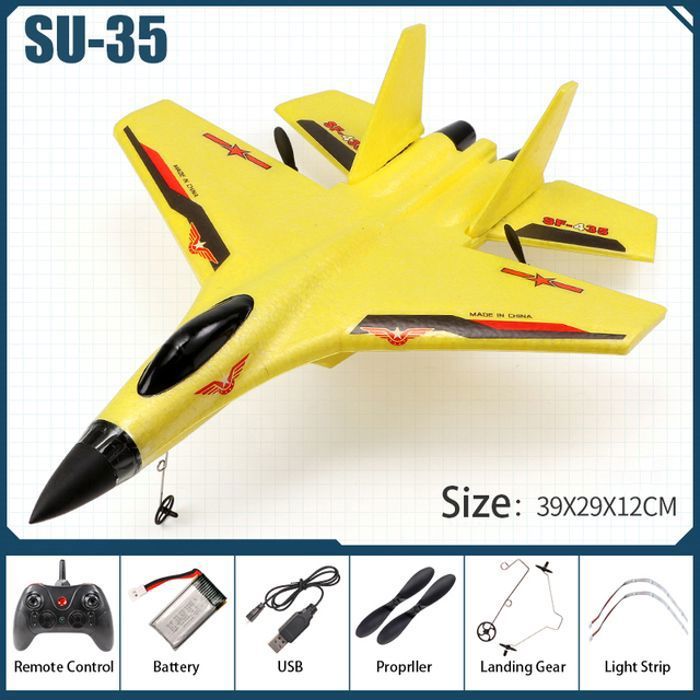 (Autocollant SU35 Rev YE)Avion en mousse RC SU-35, planeur radiocommandé 2.4G, avion de chasse ...