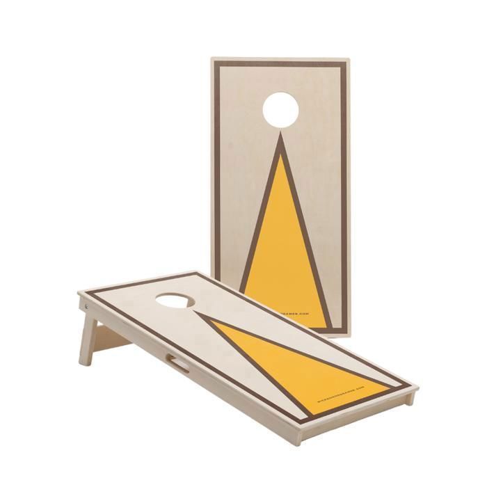 Set de Cornhole Triangle – 120x60 cm – Jeu d’Adresse Extérieur – 2 ...