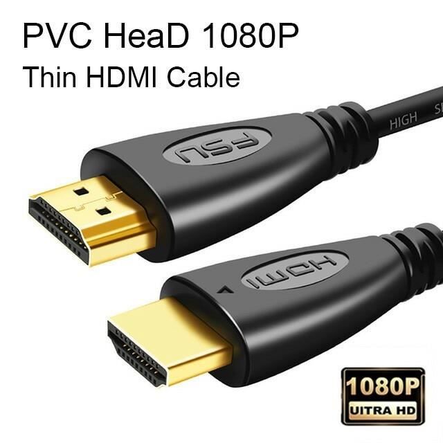 1m - Câble mince 1080p PVC - Câble HDMI pour Vidéo 4K x 2K Plaqué Or ...