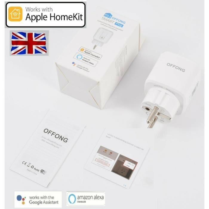 OFFONG Euro Prise intelligente fonctionnant avec Apple Homekit, Siri ...