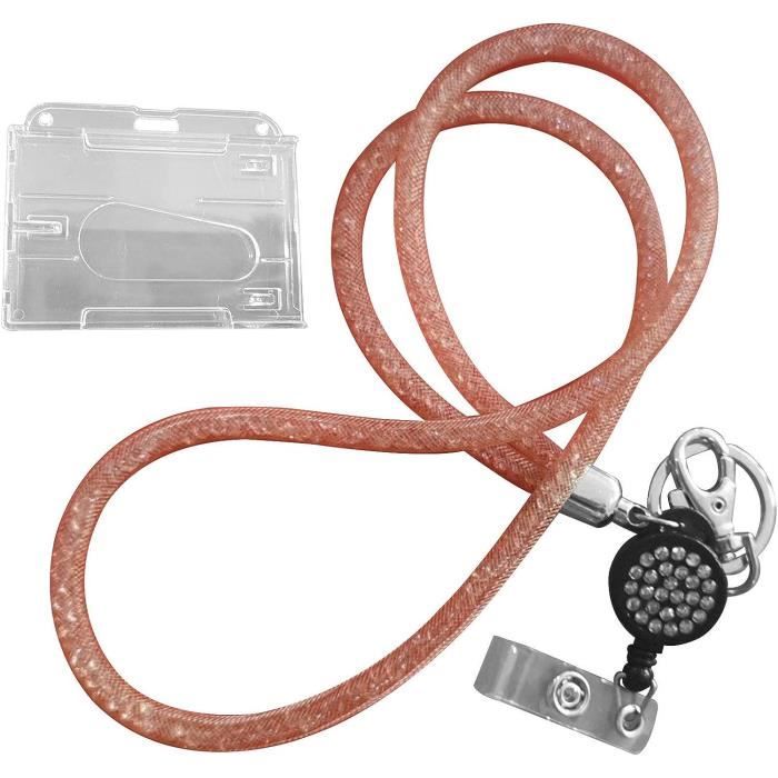 Lot De 2 Bobines Rétractables Légères Avec Cordon Pour Porte-Badge ...