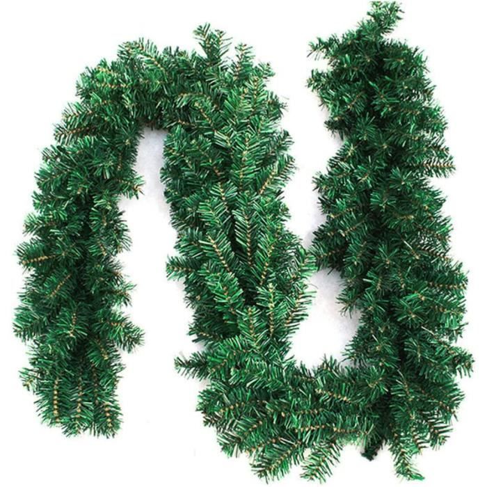 Couronne Verte décoration Artificielle Verte de Noël Guirlande Couronne de Noël décor de fête de ...