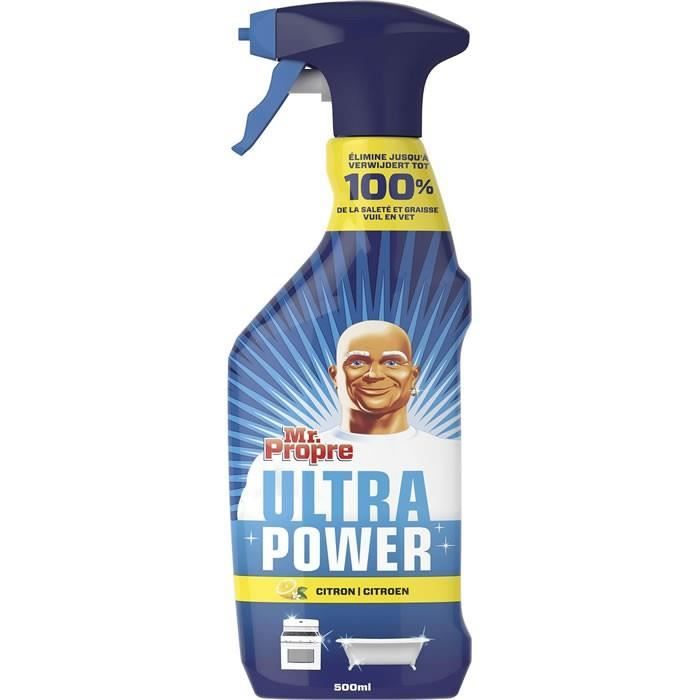 Mr Propre Ultra Power Spray Nettoyant Multi-Usagers Citron 500 ml ...