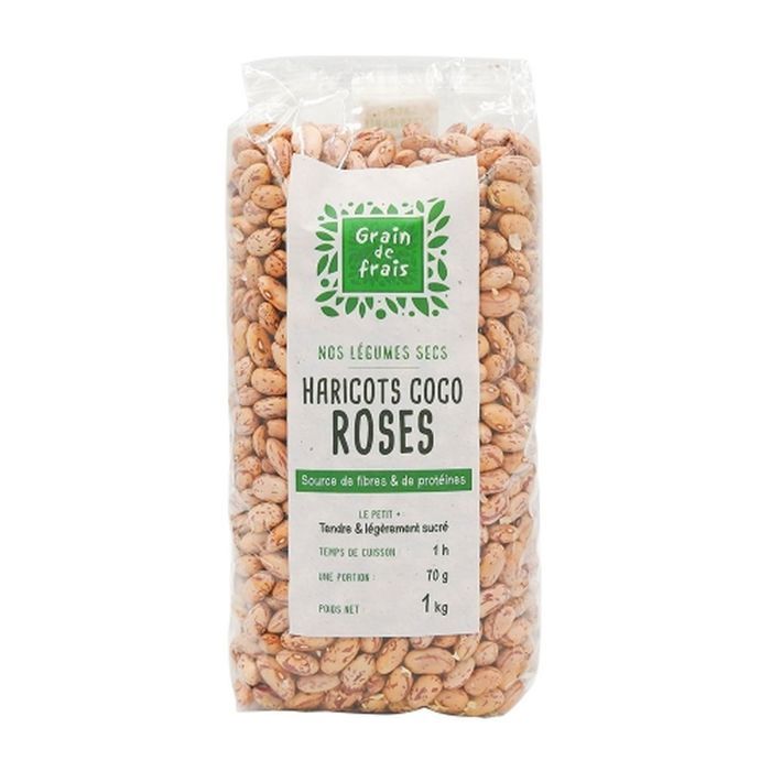 Grain de Frais - Haricots coco roses - Sachet 1kg - Cdiscount Au quotidien