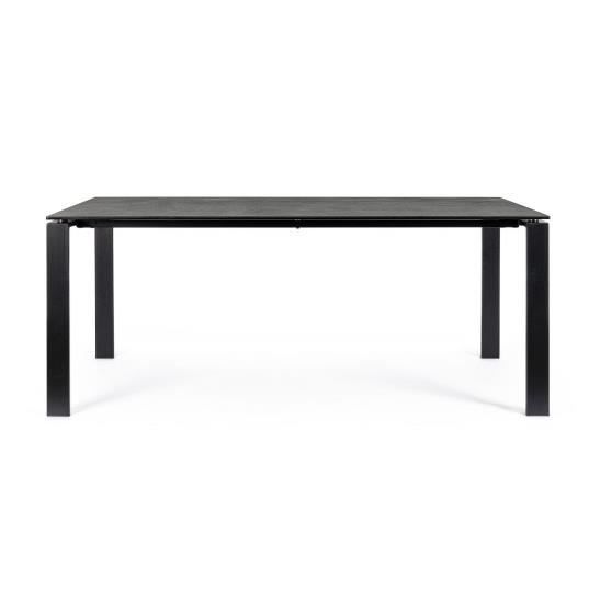 BIZZOTTO Table de salle à manger Table Benjamin Anthracite 180X90 ...