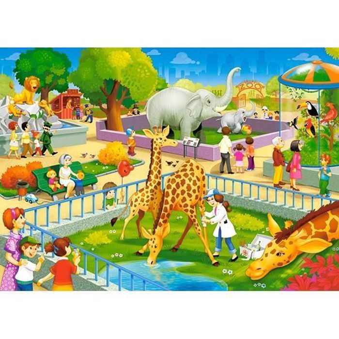 Castorland Zoo Visit, Jigsaw puzzle, Zoo, Enfants, Garçon-Fille, 5 ...