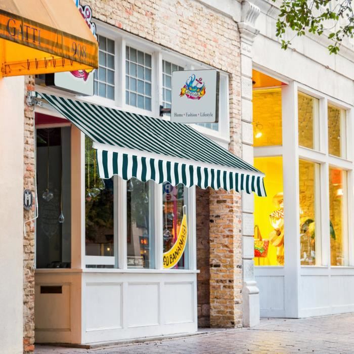 GOPLUS Store Banne Auvent3x2.5M Manuel Rétractable Imperméable et ...