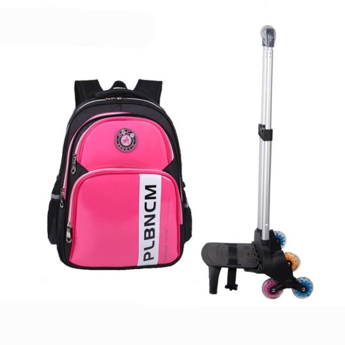 Cartable à Roulettes Six roues Trolley Bag Sac à Dos Valise - Cdiscount