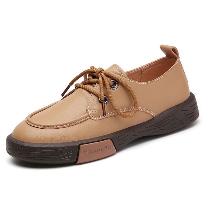 Chaussures Femme Chaussures cuir femme mode chaussures respirantes à ...