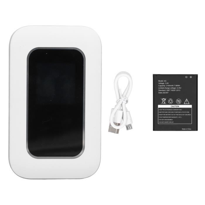 Point d'accès WiFi mobile 4G LTE PWSHYMI - Batterie 2100 mAh - Débit de ...