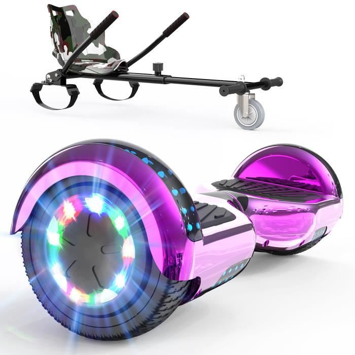 RCB Pack Hoverboard 6.5 Pouces Bluetooth LED rose + Karting Ajustable ... RCB Pack Hoverboard 6.5 Pouces Bluetooth LED rose + Karting Ajustable ...