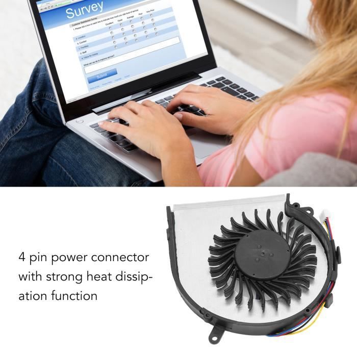 ZER-Convient pour le ventilateur de refroidissement du CPU MSI GE62VR ...