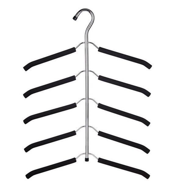 CINTRE,black--cintre multicouches en acier inoxydable, rangement pour ...