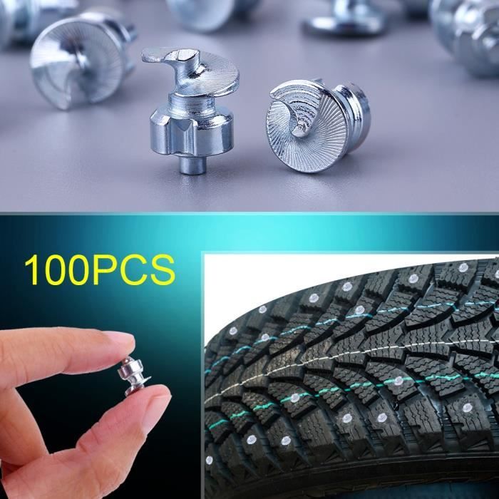 100pcs Vis de Goujon de Pneu de Roue avec Manche pour la Voiture VTT ...