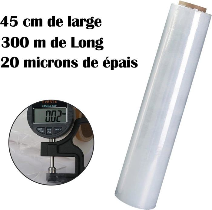 Film Transparent pour emballage, rouleau de film élastique manuel pour ...