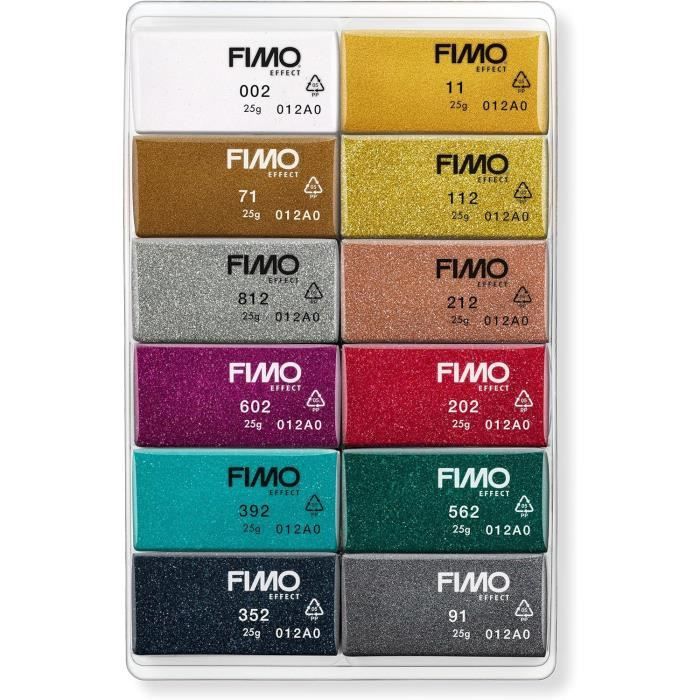 Fimo- Effet Effect 8013-Pack Demi-Blocs-Couleurs Pétillantes-8013 C12-4 ...