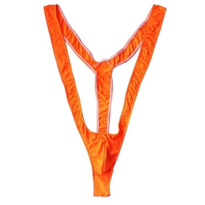 Déguisement maillot de bain mankini Borat ORANGE - FRANCE EN STOCK ...