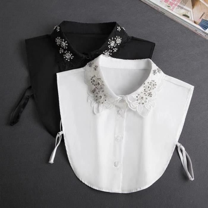 331-01 - Faux col de chemisier en dentelle vintage pour femmes, col ...