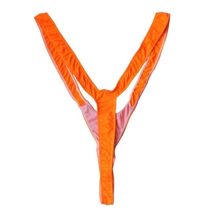 Déguisement maillot de bain mankini Borat ORANGE - FRANCE EN STOCK ...