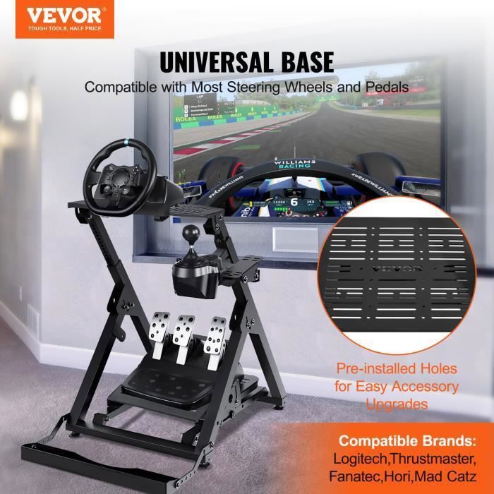 Support de Simulation - VEVOR - Support de Volant de Course Pliable X ...