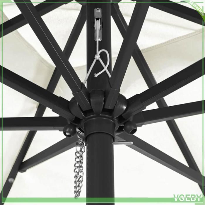 Parasol de jardin - FAFEICY - 42003660 - Sable - 295x295x245 cm - LED ...