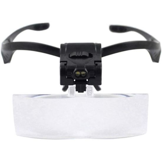 Loupes De Tête, Mains Libres, Avec Lampe Led 5 Jeux De Lentilles Hd 1X 1,5X 2X 2,5X 3,5X ...