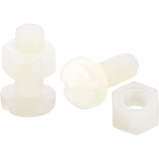 Sourcing Map 20 Paires Vis Écrou Assortiment M5x12mm Fente Tête ...