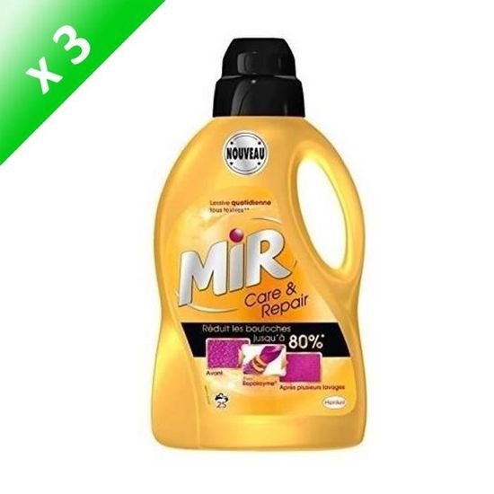 MIR Lessives liquides Care & Repair - 1,5 L - 25 lavages - Lot de 3 ...