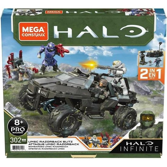 MEGA CONSTRUX HALO UNSC ATTAQUE UNSC RAZORBACK 2 EN 1 - Cdiscount Jeux ...