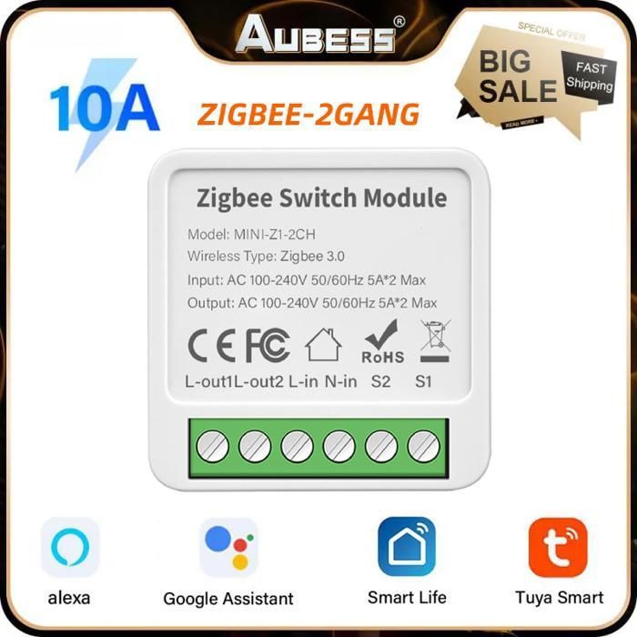 Tuya Zigbee Smart Switch,1 CH,2 CH,3/4 CH,10A,16A,DIY,2-Way Control ...