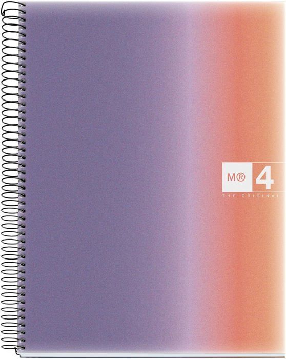 Cahier A4, Ligné Quadrillé 5 Mm, 120 Feuilles De 70 G/M², 4 Bandes ...
