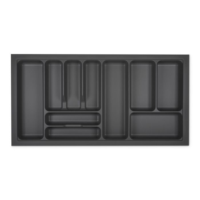 Orga-Box I Range-couverts 919 x 473 gris orion avec structure perlée et ...