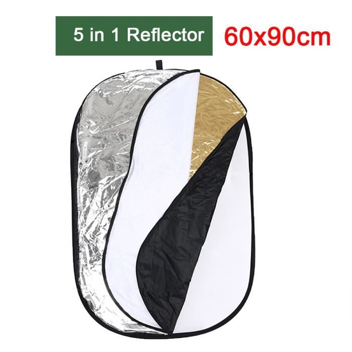 Réflecteur de lumière ovale 5 en 1 AIHONTAI 60x90cm - Portable et ...