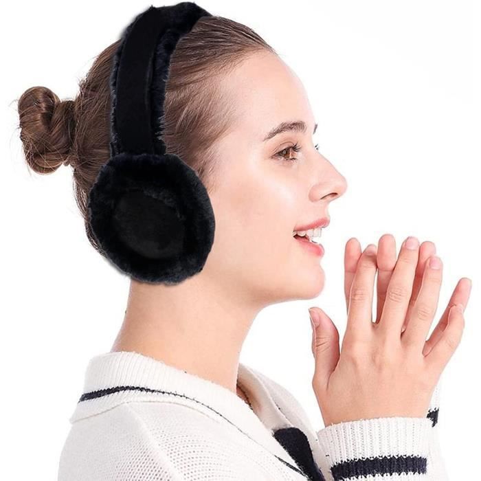 MaxW Hiver Cache-oreilles pour Homme et Femme Australien Noir Peau de ...