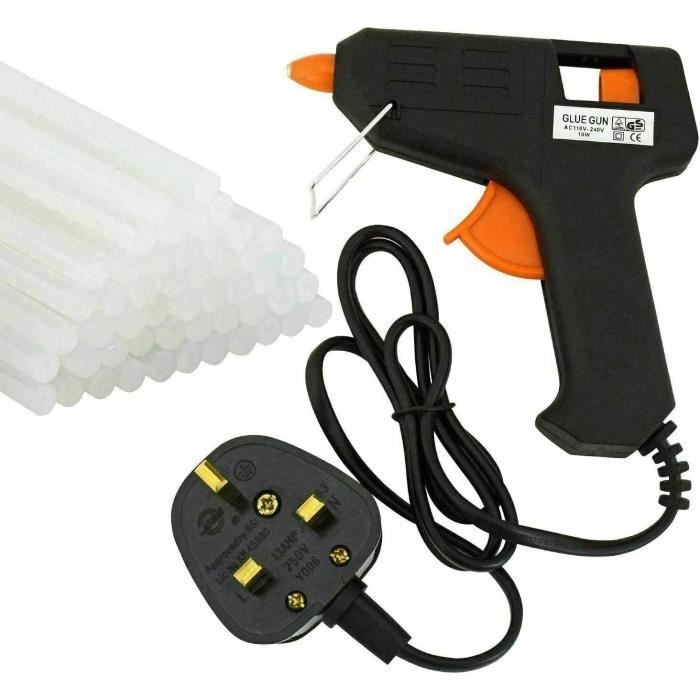Mini pistolet à colle électrique avec déclencheur à chaud 10 batons de ...