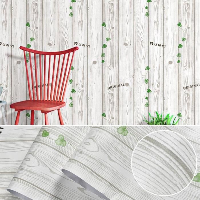 Papier peint - Retro Green Leaf - 2m x 80cm - Imperméable - Auto ...