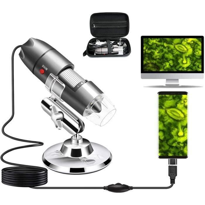 Microscope USB 40 x à 1000 x, microscope numérique avec support en ...