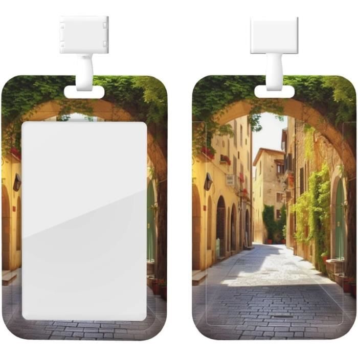 Porte-Badge Avec Lanière - Porte-Carte D'Identité Avec Clip Rétractable ...