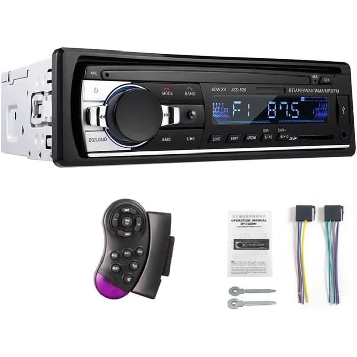 Autoradio Bluetooth Mains Libres 1 Din Autoradios Lecteur Mp3 Audio Numérique Interface Iso Fm ...