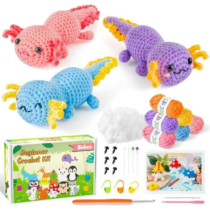 Axolotl Kit De Crochet Complet Pour Débutant Avec Instructions Étape ...