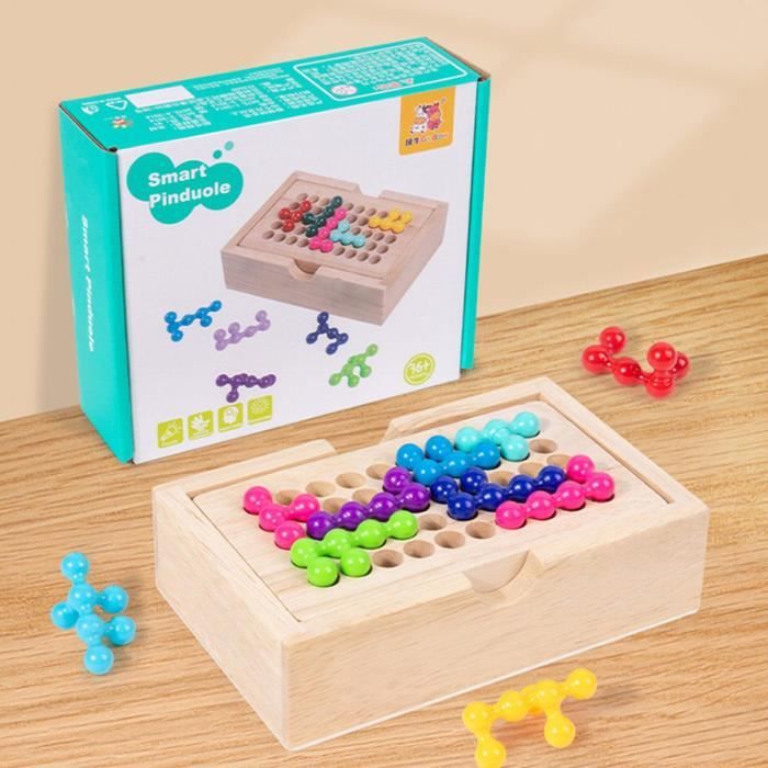 Puzzle classique pyramide plaque en bois IQ perle jeu d'esprit logique ...