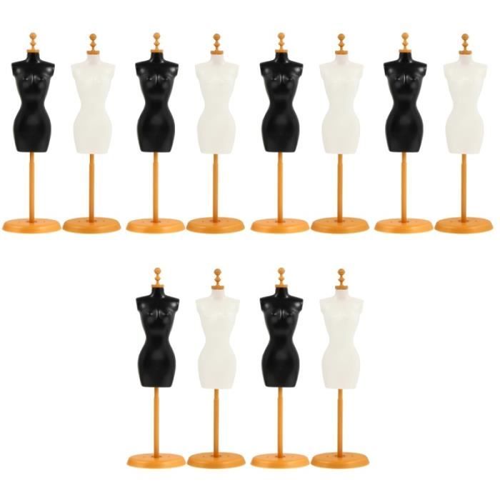 12 PCS Doll Clothes Rack Miniature Mannequin Model Model Stand Display ...