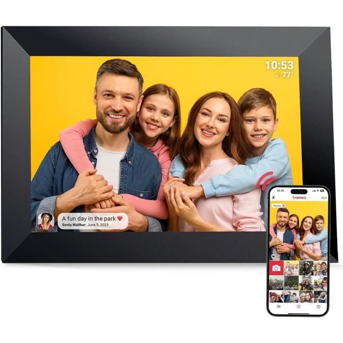 FRAMEO Cadre Photo Numérique WiFi VESWWE 10,1 Pouces 1280x800 IPS Écran ...